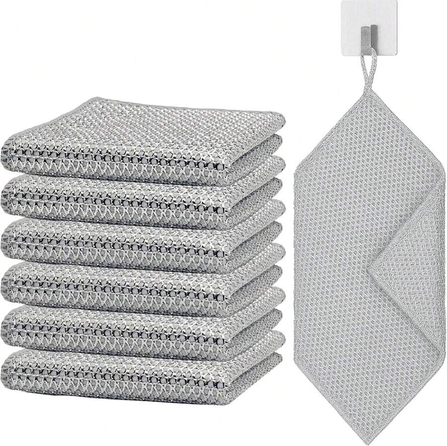 10-Pack Non-Scratch Wire Dishcloth | Multipurpose Thread Miracle ...