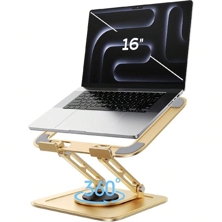 Adjustable Laptop Stand, Computer Stand With 360 Rotating Base ...