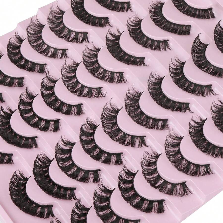 Eyelashes 20 Pairs Of Russian Strip False Eyelashes 5 Styles Fluffy And ...
