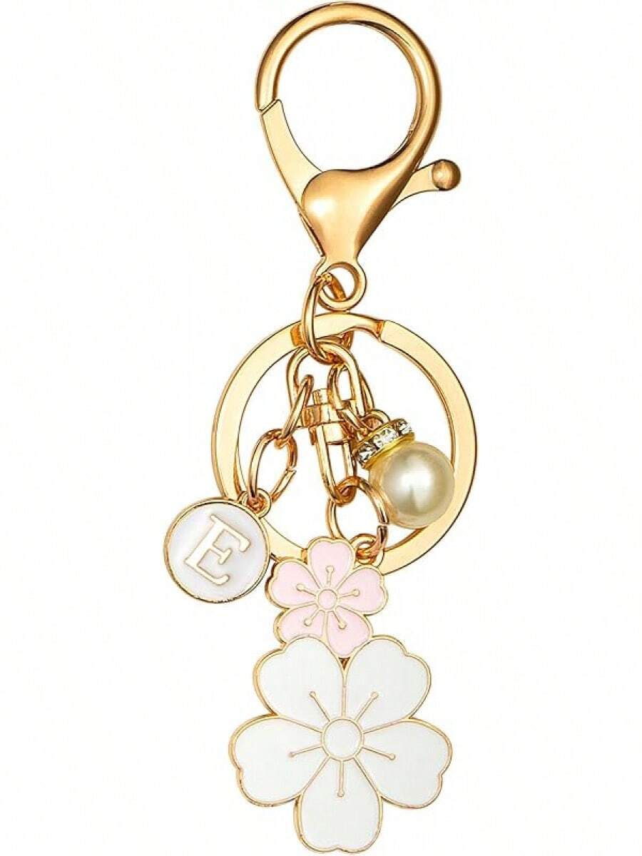 Cute Stainless Steel Gold Keychain Initial Letter Keys Charm Gifts ...