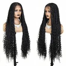 Boho Braided Wigs For Black Women 36 Inch Knotless Full Lace Boho Box ...