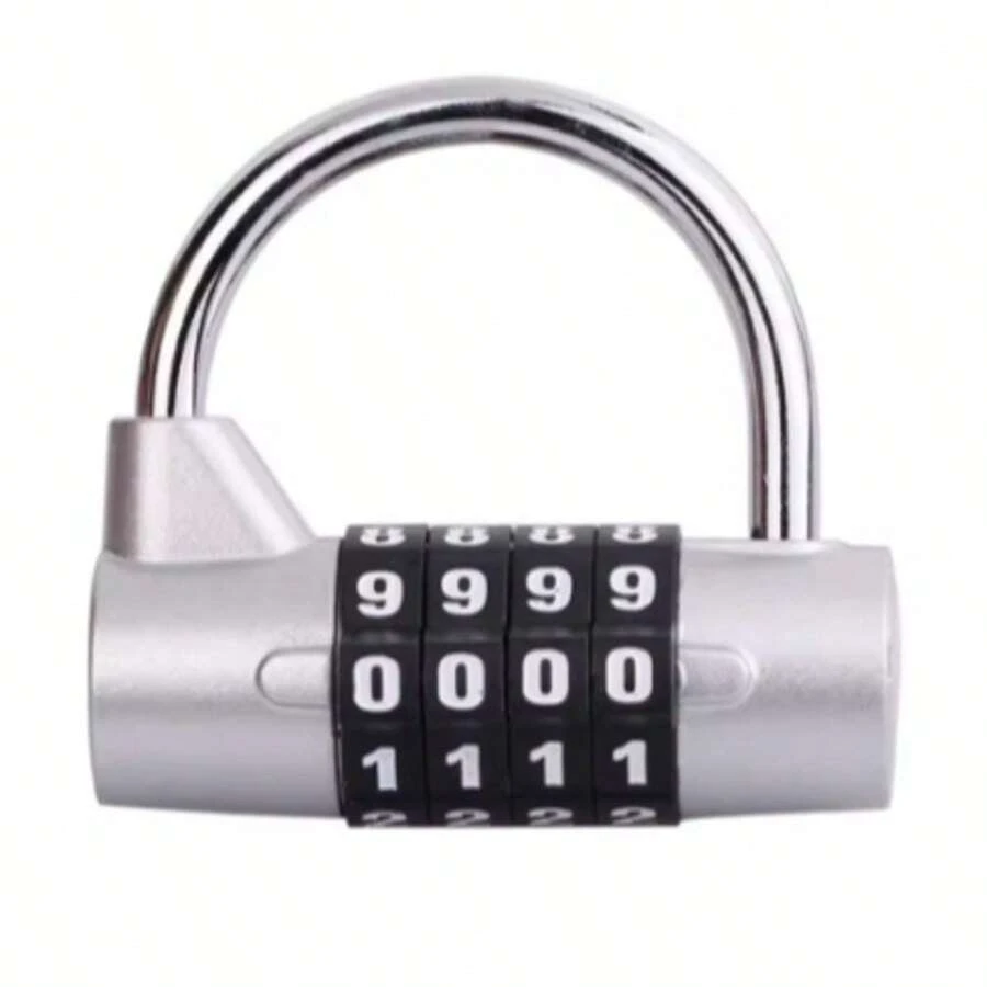 Heavy Duty 4 Dial Digit Combination Lock Weatherproof Security Padlock ...