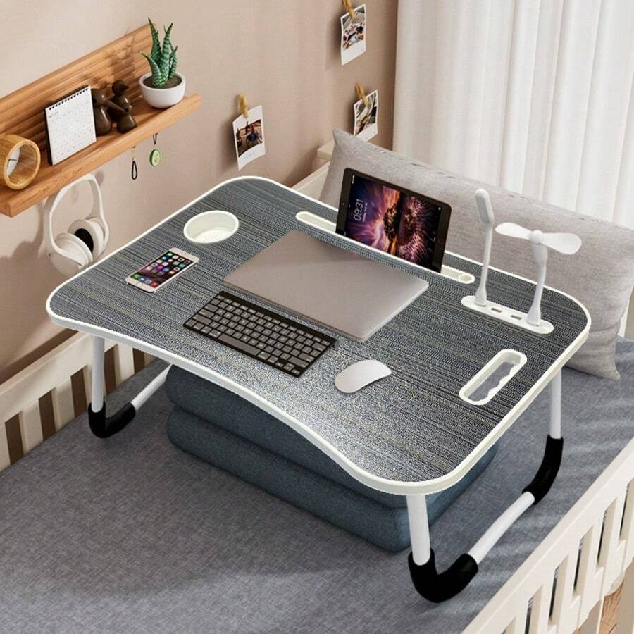 "No More Neck Pain!" Adjustable Laptop Bed Desk - Ergonomic Foldable ...