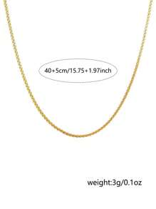 Nooxian 1pc Jewelry Women Golden Stainless Steel Simple S-Shaped Chain ...