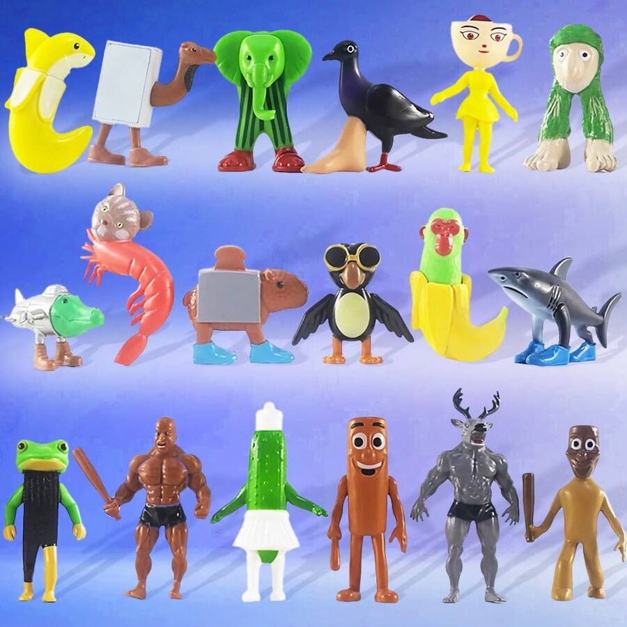 18 PCS Italian Brainrot Tralalero Tralala, Italian Brainrot Meme Shark ...