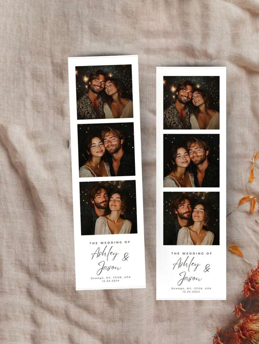 Personalized Photo Birthday Cards, Photo Strips Minimalist Event ...