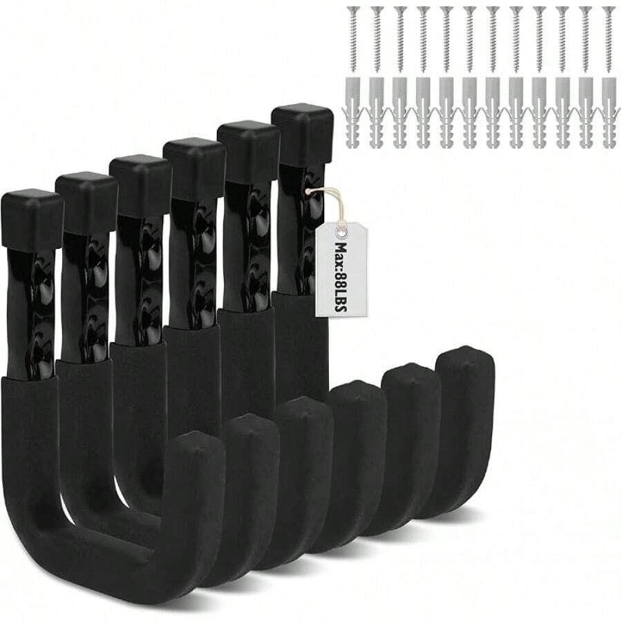 ChicchokokSEDY 4-Piece 6 Heavy Duty Garage Storage Hooks, Wall Mount J ...