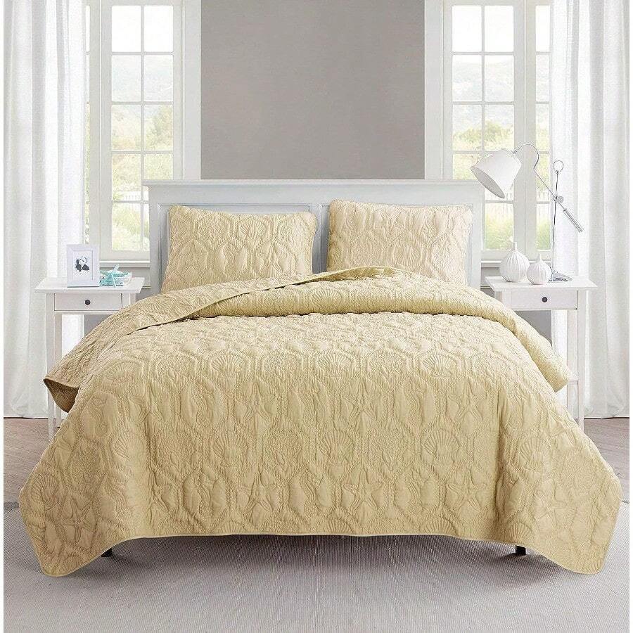 Quilt Set Super Soft Reversible Bedding With Matching Shams Dorm Room ...
