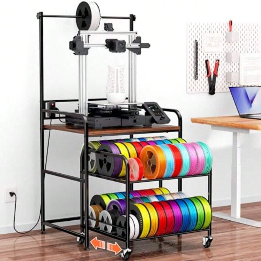 3D Printer Stand With Filament Storage Heavy Duty 3D Printer Table ...
