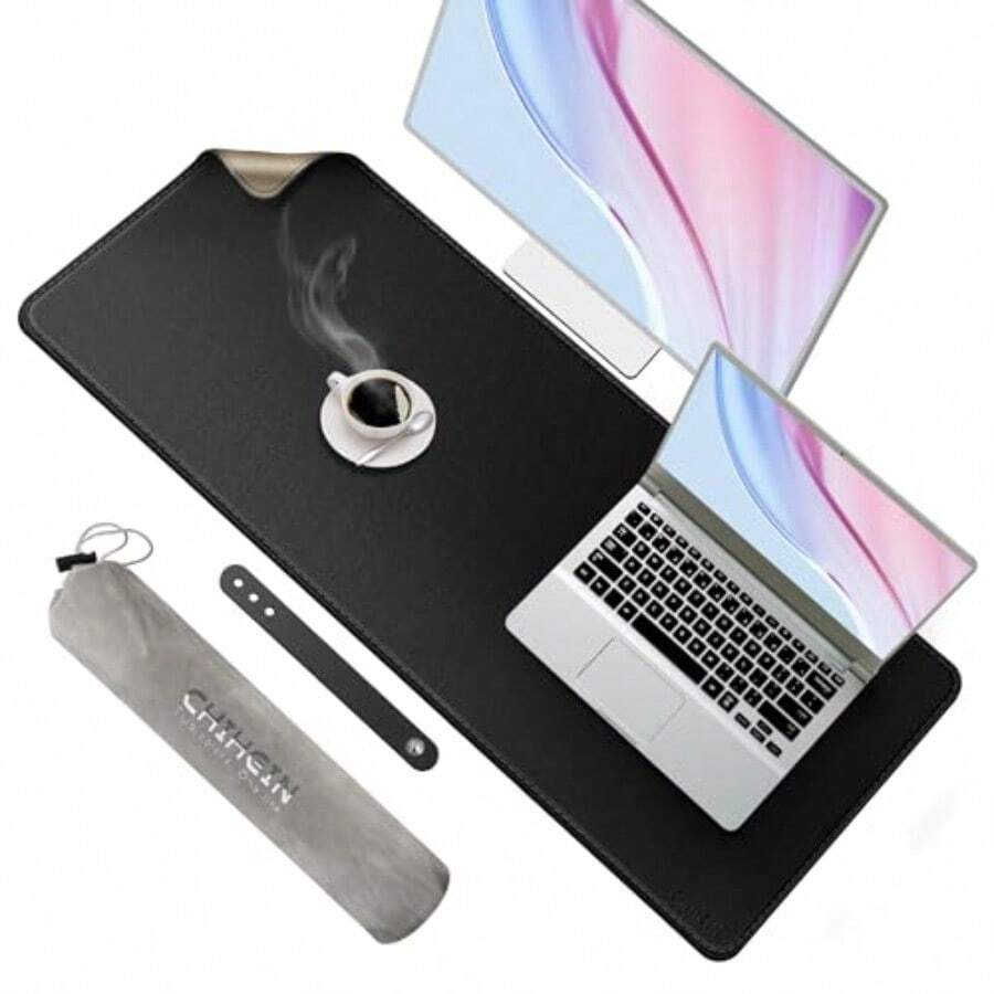 43 Inch X 16 Inch Desk Mat With Cork And PU Leather For Office Gaming ...