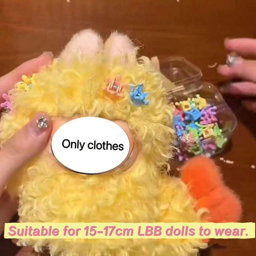 New 15-17cm Labubu Set, 1pc Shrimp Jumpsuit Clothes For Labubu Doll ...