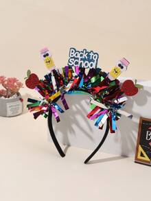 1pc Back To School Headband For Students Glitter Pencil Apple Back To ...