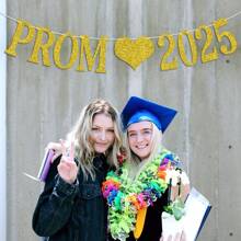 Prom 2025 Banner, 2025 Prom Night Bunting Decorations, Class Of 2025 ...