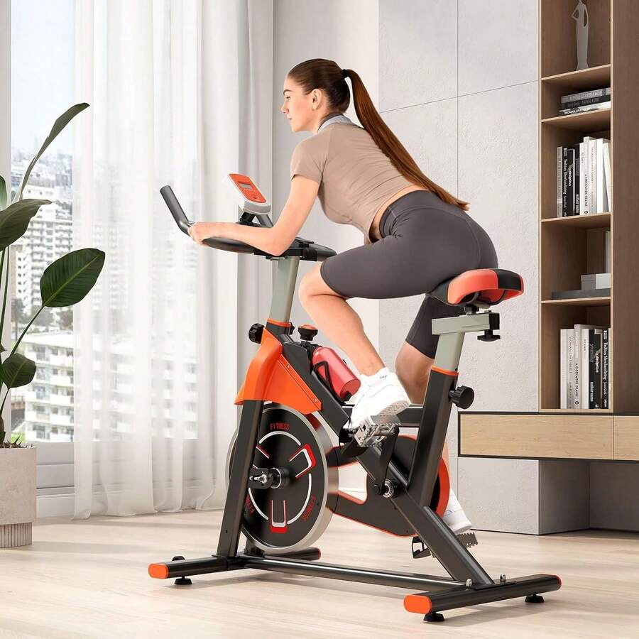 Bigzzia Indoor Spinning Bike With 6 Kg Flywheel, Quiet Magnetic ...