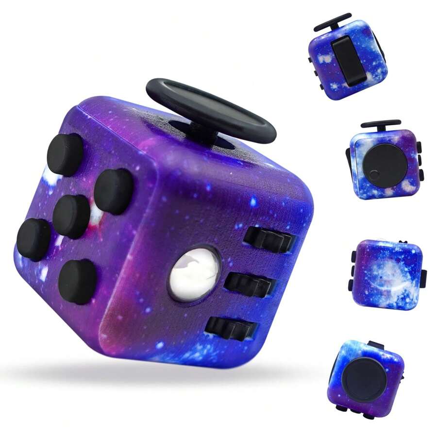 1Pcs-Fidget Toy Cube, Cube Fidget Anxiety Relief Toys For Adults And ...