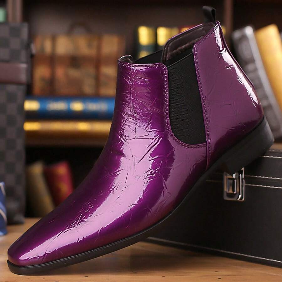 Multi Colored Men's Chelsea Boots, Fashionable Business Plus Men's ...