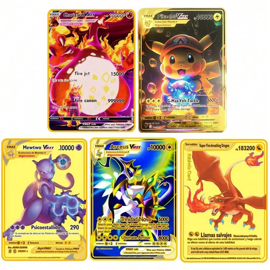 pokemon Tarjeta de metal Pokémon de 10,000 puntos con Pikachu ...