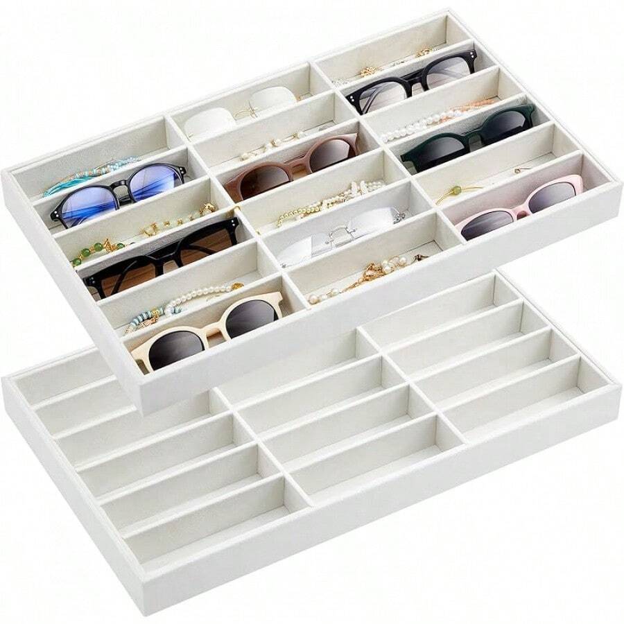 Sunglass Organizer Trays Glasses Stackable Jewelry Trays Sunglass ...