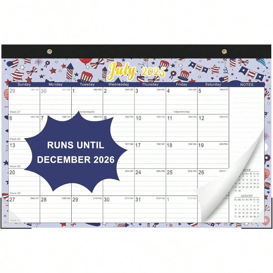 Desk Calendar 20252026 18Month School Year Calendar 20252026 July 2025 ...