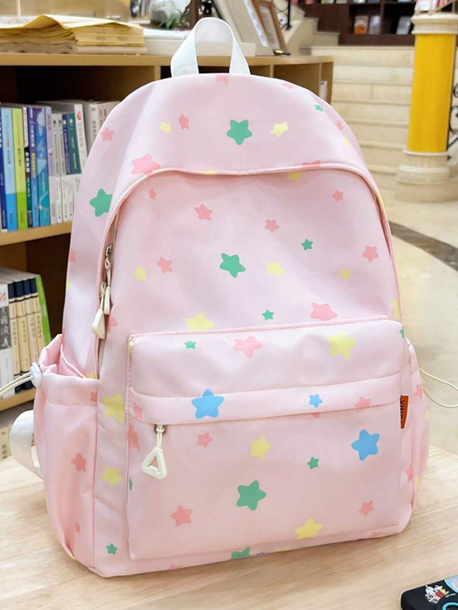 College Style Backpack For Junior High School Girls Girl Heart, Star ...