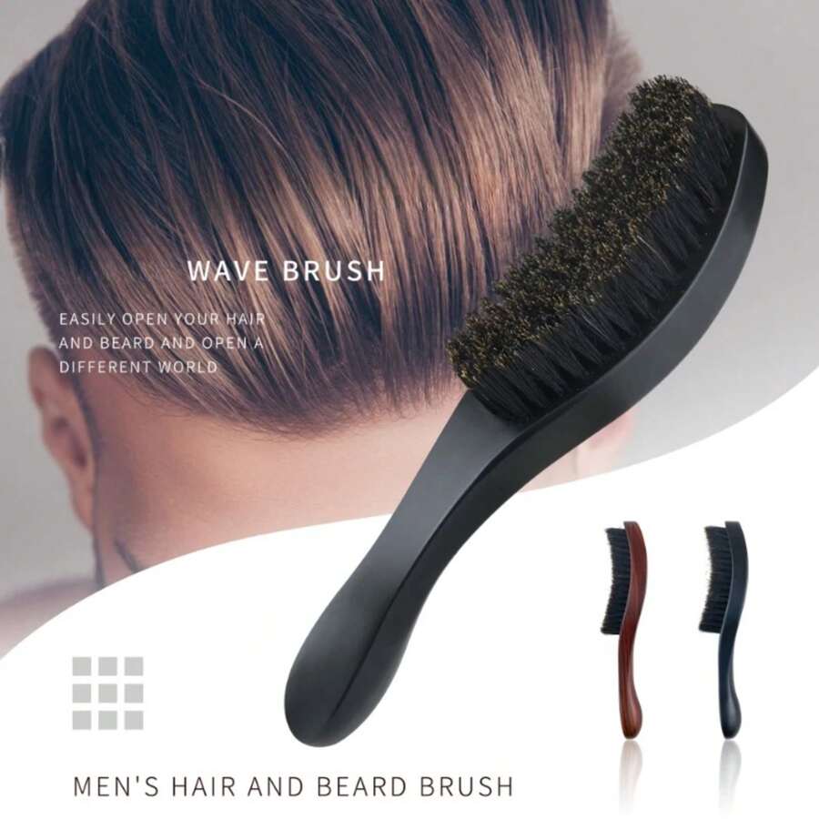 Comb Men Black Styling Comb Beard Hair Brushes Beech Texture Massage ...