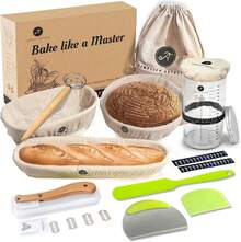 Premium Banneton Bread Proofing Basket - A Complete Sourdough Bread ...
