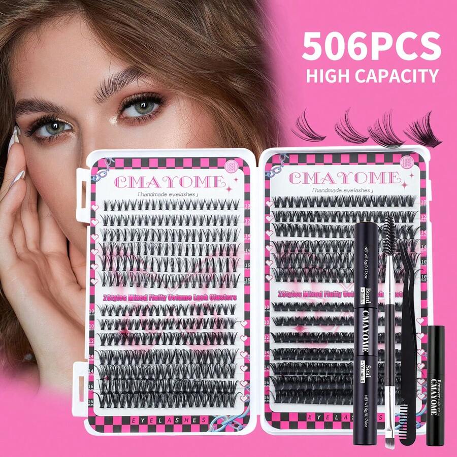 DIY Lash Artist Book 506 Clusters DD Curl Messy Volume Single Flare ...