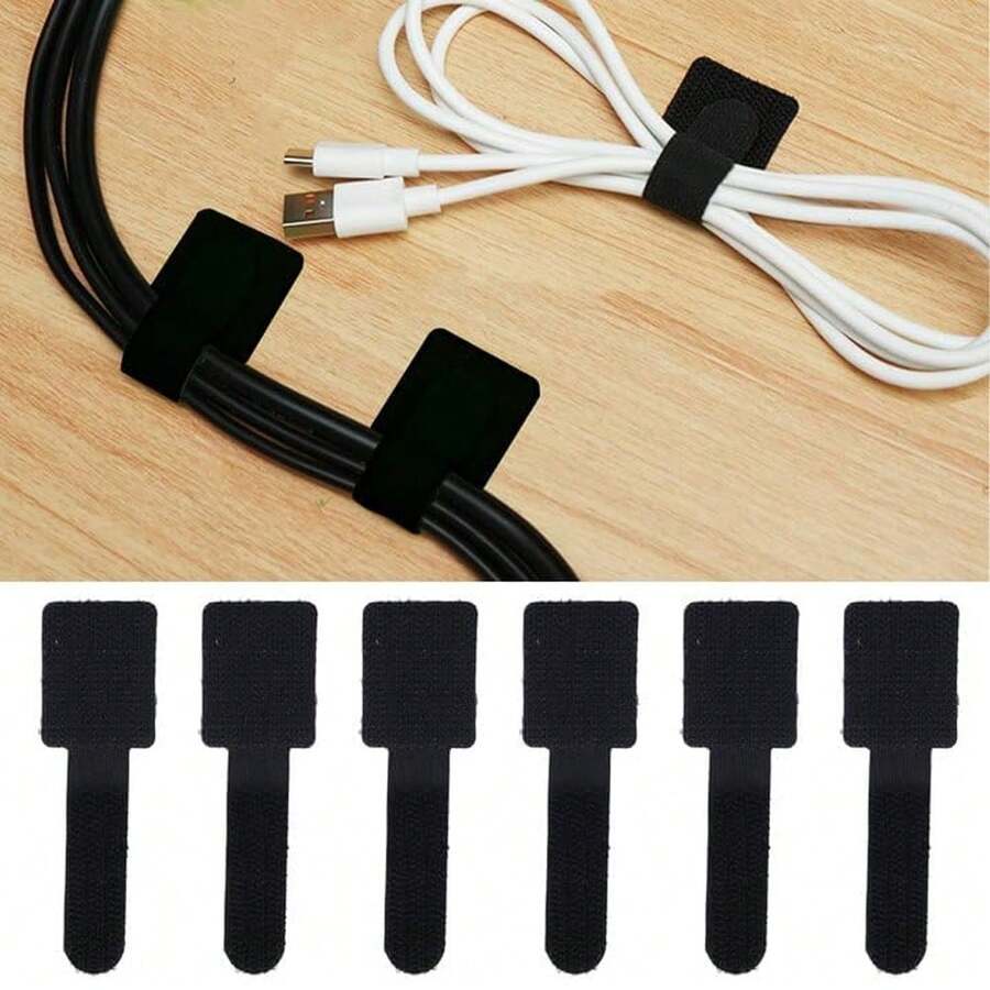 10 Pcs Cable Ties, Adhesive Cable Clips Cord Wraps, Reusable Wire ...