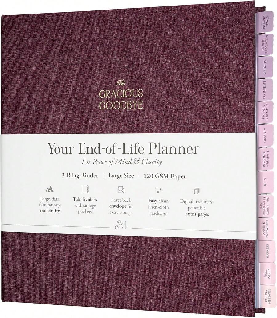 End-Of-Life Planner: Gracious Goodbye – Elegant Life Organizer For ...