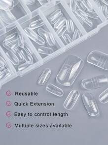 150Pcs Toe Dual Nail Forms For Poly Extension Gel Toenail Dual Forms Reusable Full Cover Molds ...