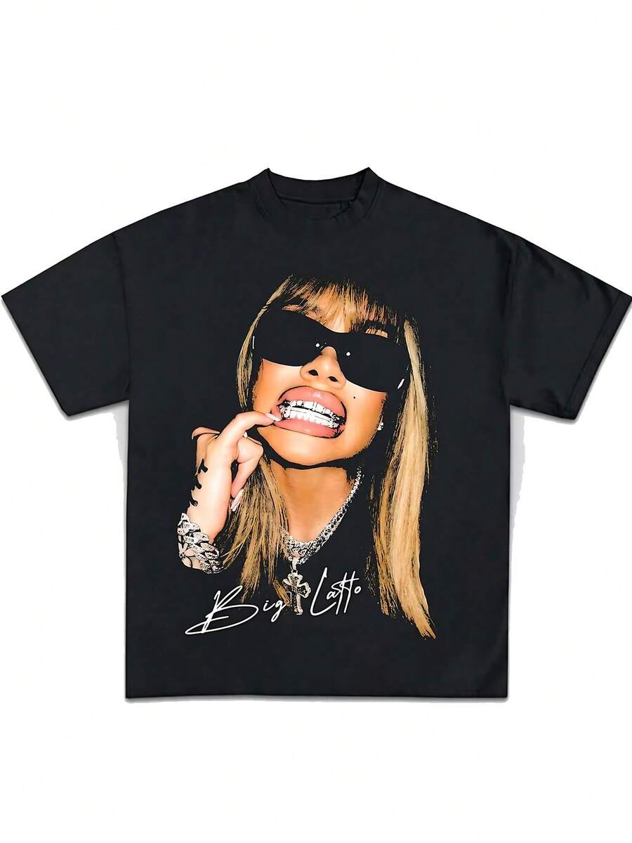 Big Latto Graphic T-Shirt Design PNG DTF Poster PNG Printable Bootleg ...