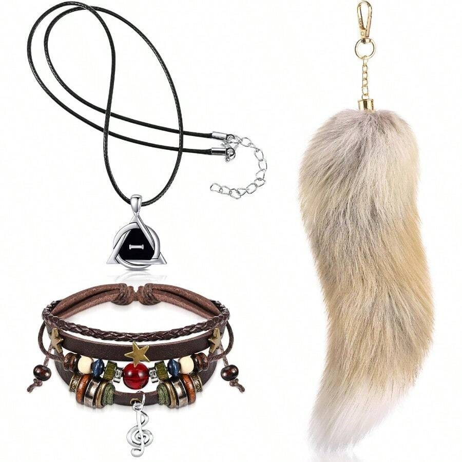 Gely 3 Pcs Therian Grunge Accories For Women Pride Symbol Necklace ...