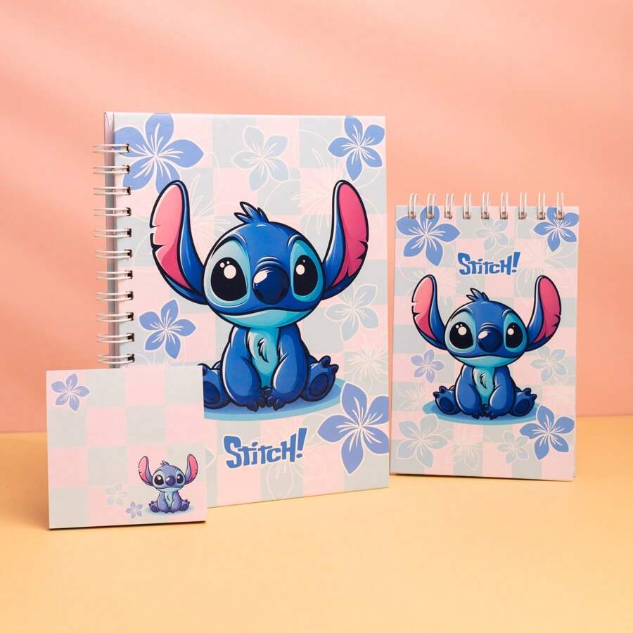 Lilo & Stitch KIT 3 PIECES NOTEBOOK, NOTEBOOK AND STITCH NOTEPAD ...