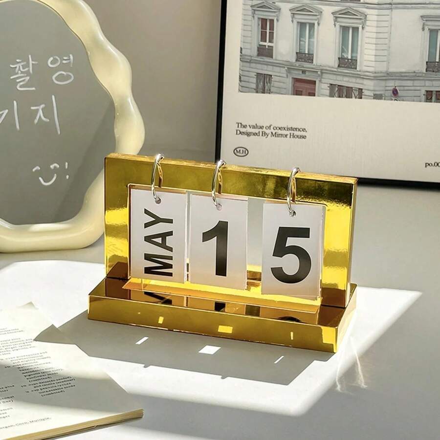 Ins Modern Exquisite Bedroom Flip Calendar Desk Calendar Office ...