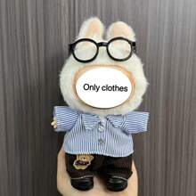 New 15-17cm Labubu Ripped Graffiti Denim Jacket Clothes For Labubu ...