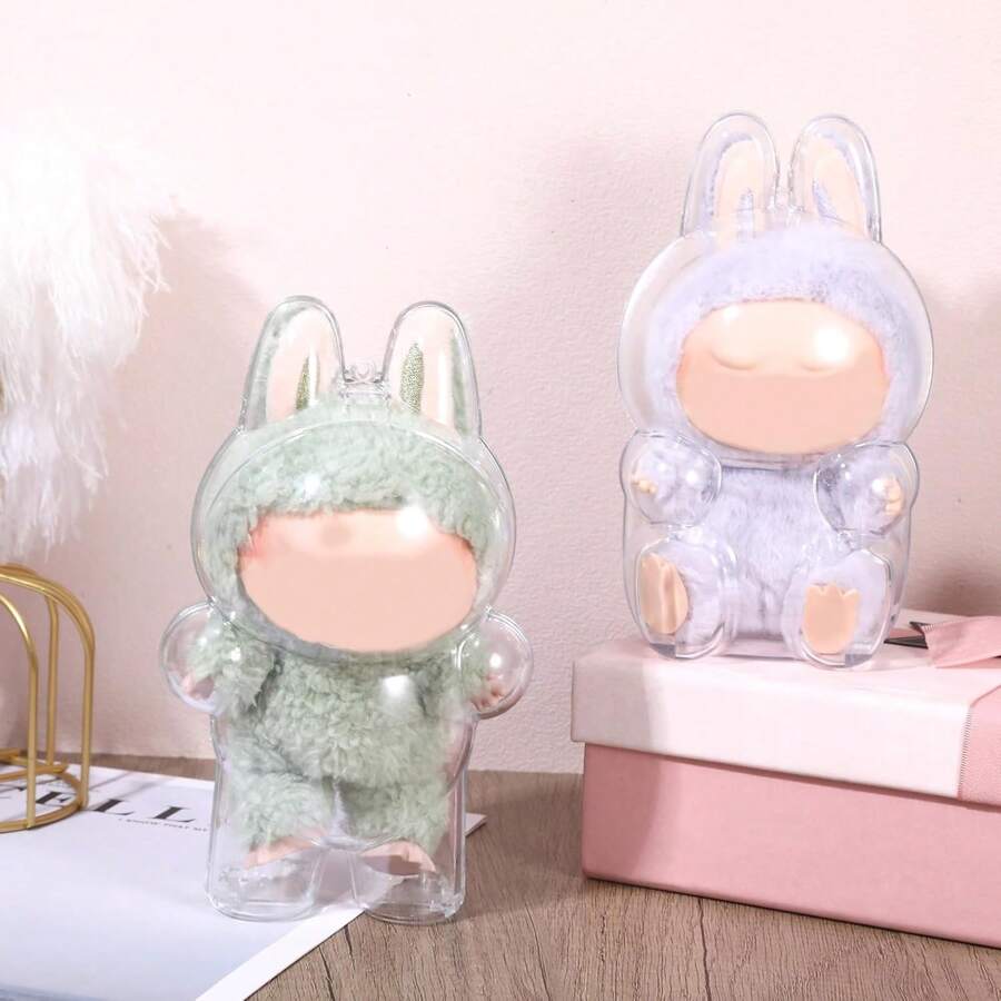 High-Transparency PC Plastic Protective Case For LABUBU Dolls Crystal ...