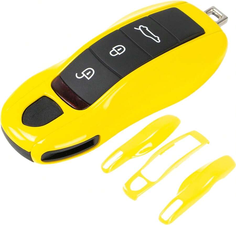 AeroBon 3-Piece Painted Key Cover Key Fob Shell Compatible With Porsche ...