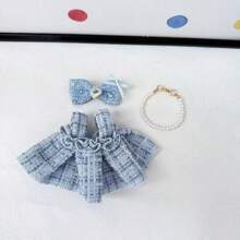 17cm LABUBU Doll Luxury Purple Bow Skirt Outfit Set [Clothes Only ...