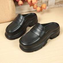 2025 Damen Schuhe mit dicker Sohle, Mule, grundlegende Slip-Ons, Lässig ...