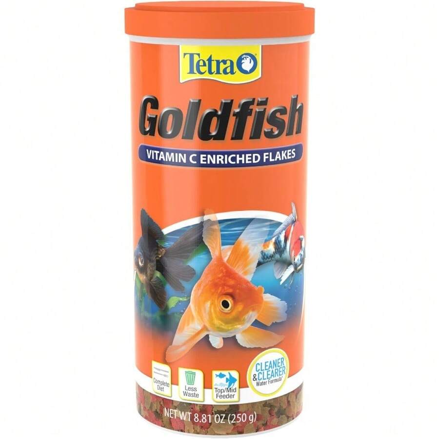 Goldfish Flakes, Nutritionally Balanced Diet For Aquarium Fish, Vitamin ...