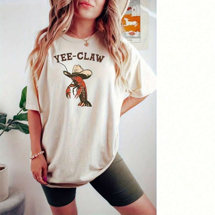 Yee Claw Yee Haw Crab Shirt, | SHEIN USA