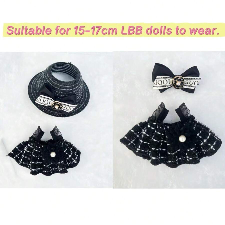 Nouveau ensemble de robe parfumée noire de 15-17 cm Labubu, tenue et ...