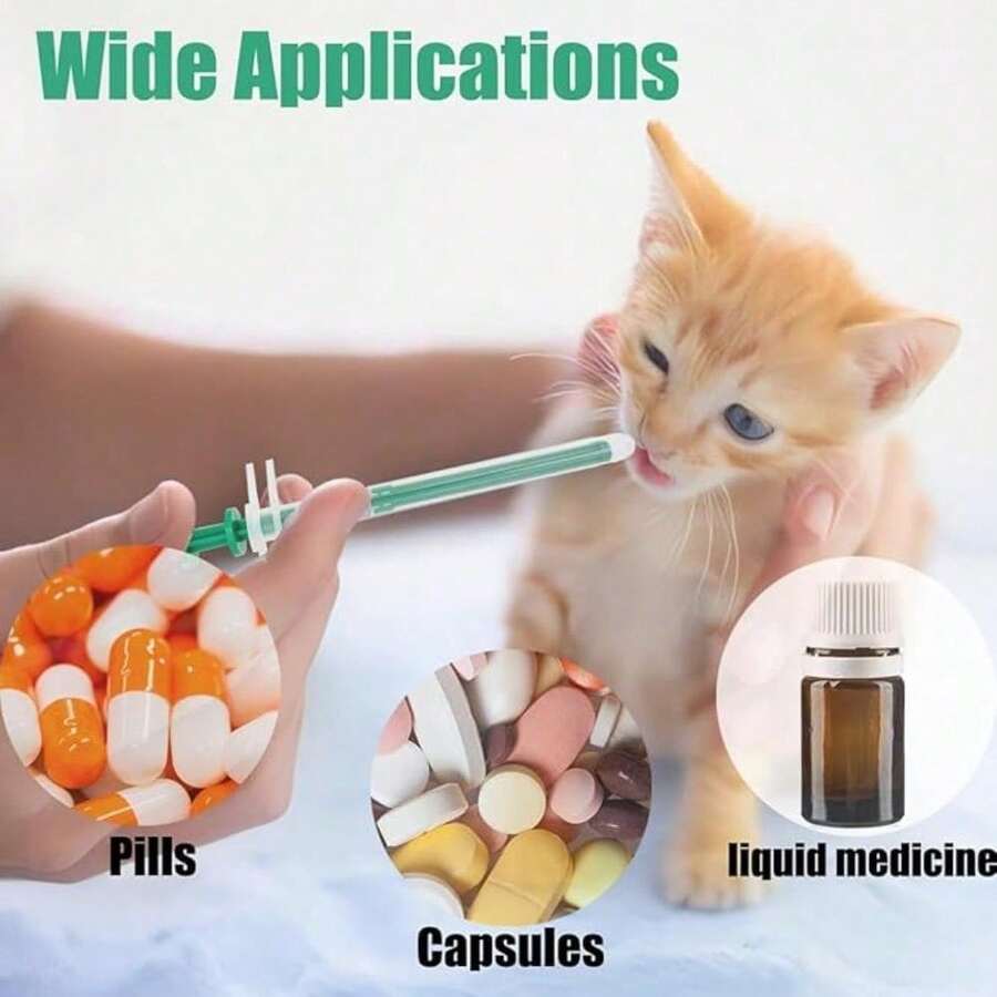 1 PcCat Pill Dispenser Syringe - Easy Pressure Medication Syringe For ...
