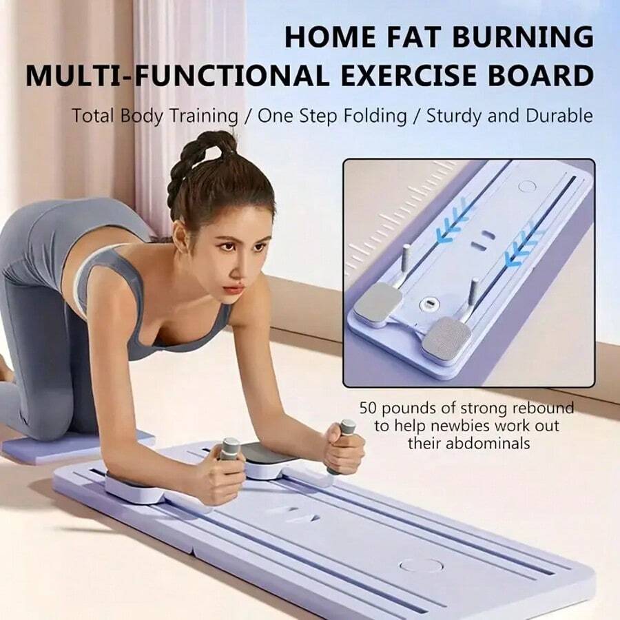 8-In-1 Purple Foldable Pilates Board With Multiple Functions, Comes ...
