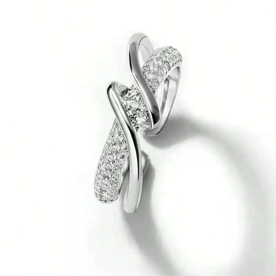 1pc Stainless Steel Minimalist Geometric Open Ring, Fashion ...