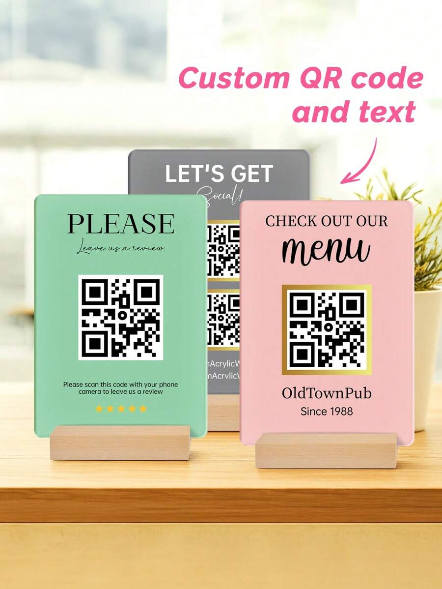 Social Media QR Code Sign | Mini QR Code Sign | Beauty Sign| Business ...