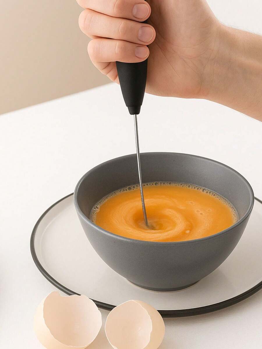 Mini Mixer Preto ou Branco Misturador De Cappuccino/Café/ Chá e Bebidas ...