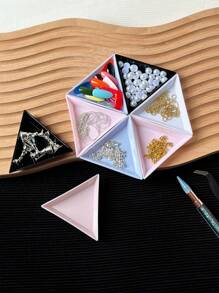 5pcs Nail Art Jewelry Tray, Nail Technician Rhinestone & Dotting Nail ...