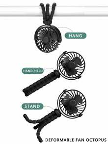 Octopus Shaped Transformable Fan, Portable Clip-On Fan, Rechargeable ...