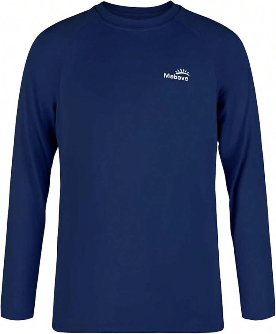 Boys UPF 50+ Long Sleeve Sport Protective Rash Guard Swim Athletic ...